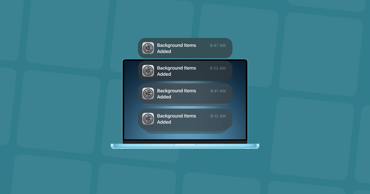 Fixing “background items added” notification: Mac user guide