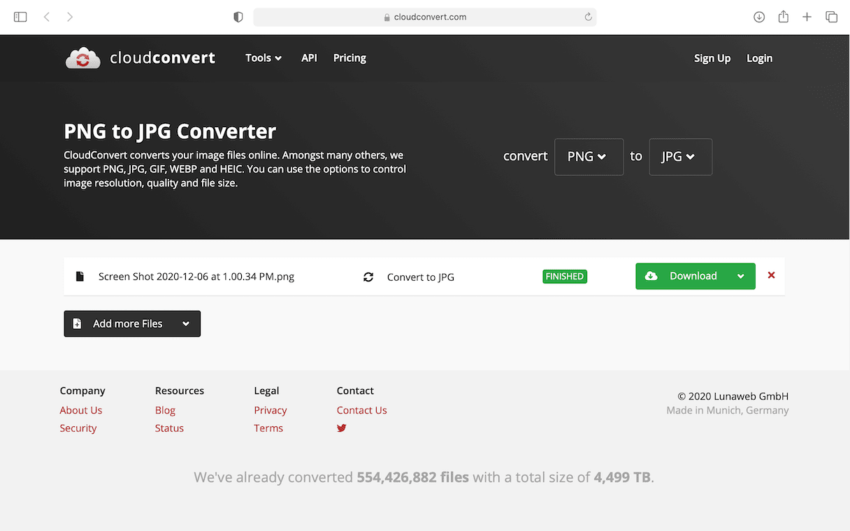 How to convert png to jpg on Mac